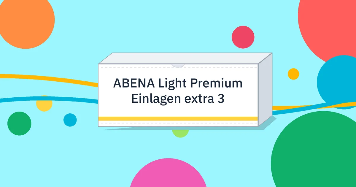 Symbolbild: Packung mit der Aufschrift ABENA Light Premium Einlagen extra 3 (PZN 18007646) – Verfügbarkeit und Bezug in Apotheken in Frankfurt am Main