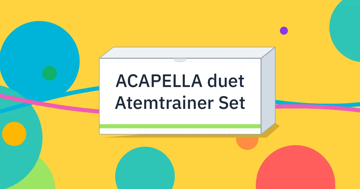 Symbolbild: Packung mit der Aufschrift ACAPELLA duet Atemtrainer Set (PZN 11580704) – Verfügbarkeit und Bezug in Apotheken in Frankfurt am Main