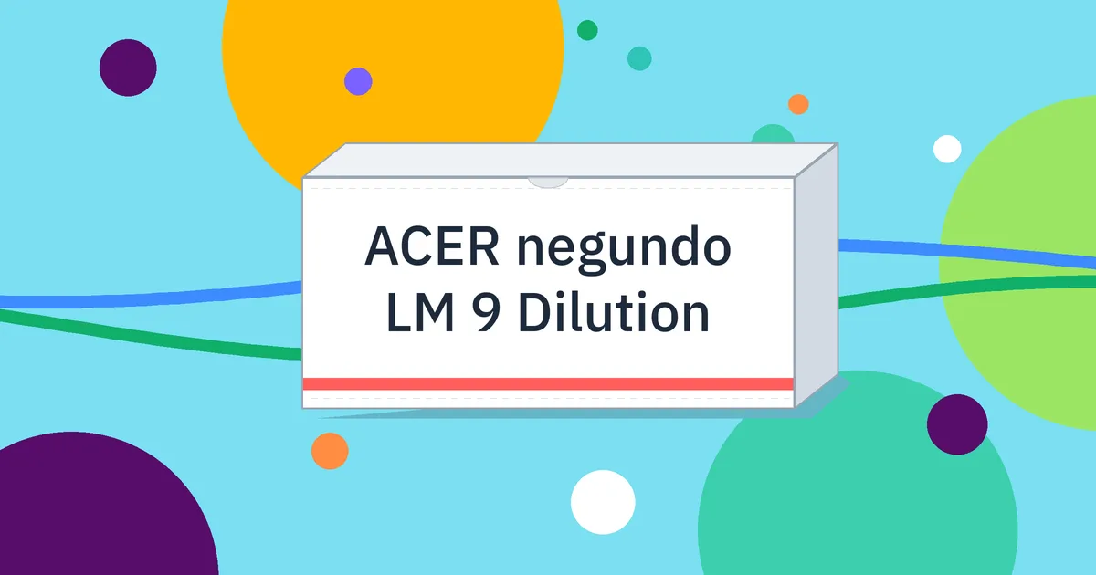 Symbolbild: Packung mit der Aufschrift ACER negundo LM 9 Dilution (PZN 13264108) – Verfügbarkeit und Bezug in Apotheken in Frankfurt am Main