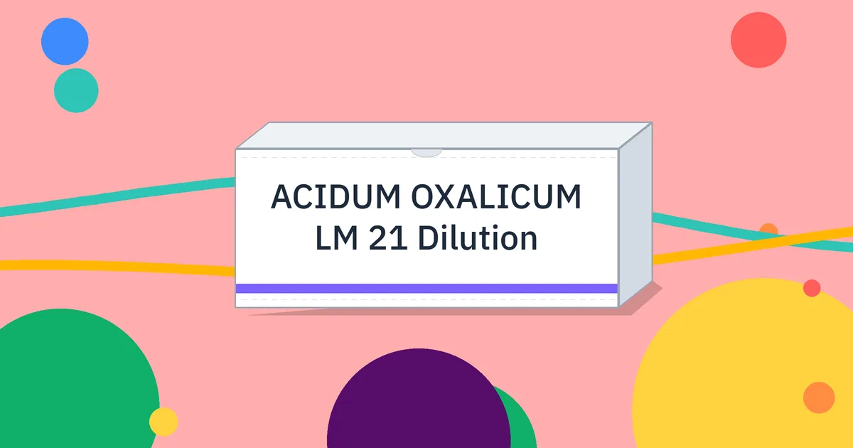Symbolbild: Packung mit der Aufschrift ACIDUM OXALICUM LM 21 Dilution (PZN 13281259) – Verfügbarkeit und Bezug in Apotheken in Frankfurt am Main