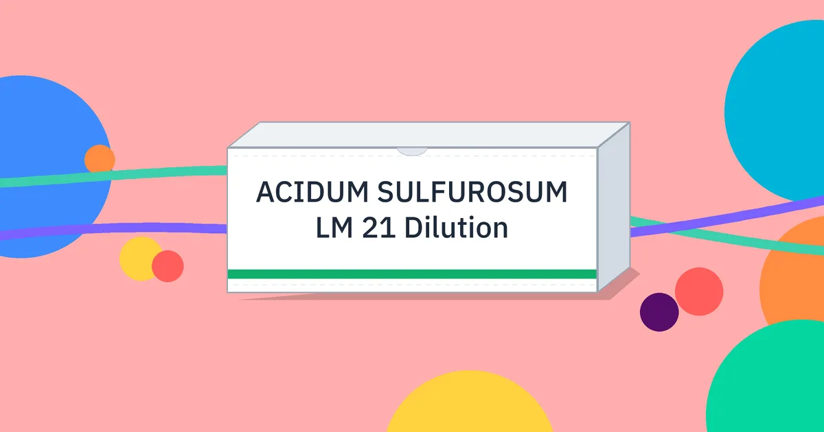 Symbolbild: Packung mit der Aufschrift ACIDUM SULFUROSUM LM 21 Dilution (PZN 13285027) – Verfügbarkeit und Bezug in Apotheken in Frankfurt am Main