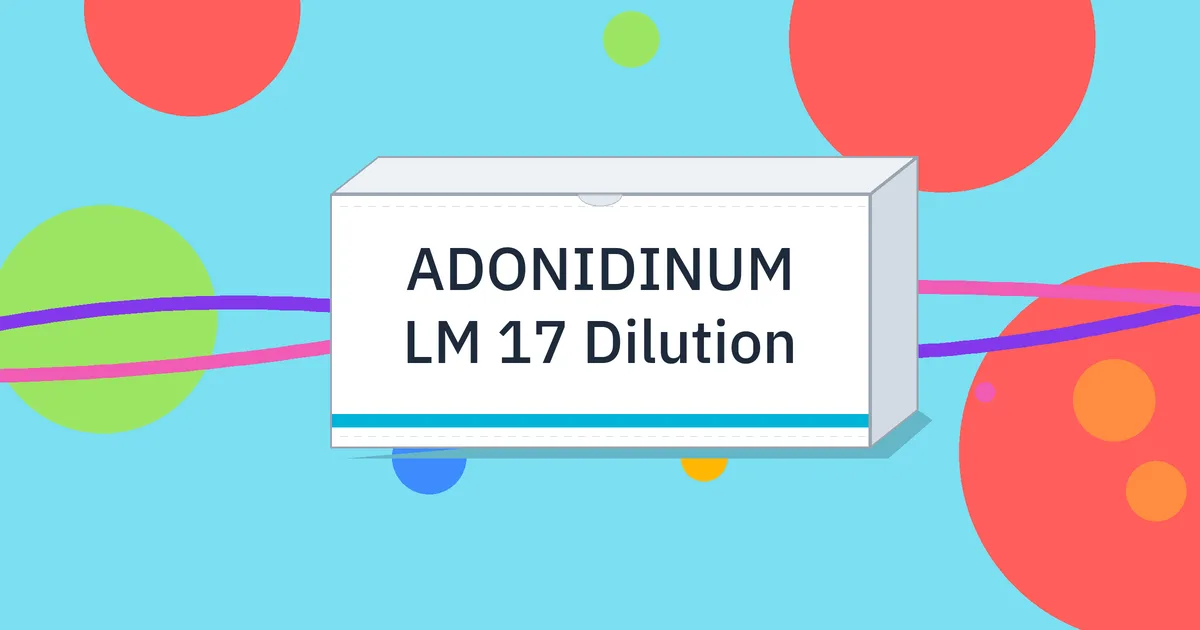Symbolbild: Packung mit der Aufschrift ADONIDINUM LM 17 Dilution (PZN 13297444) – Verfügbarkeit und Bezug in Apotheken in Frankfurt am Main
