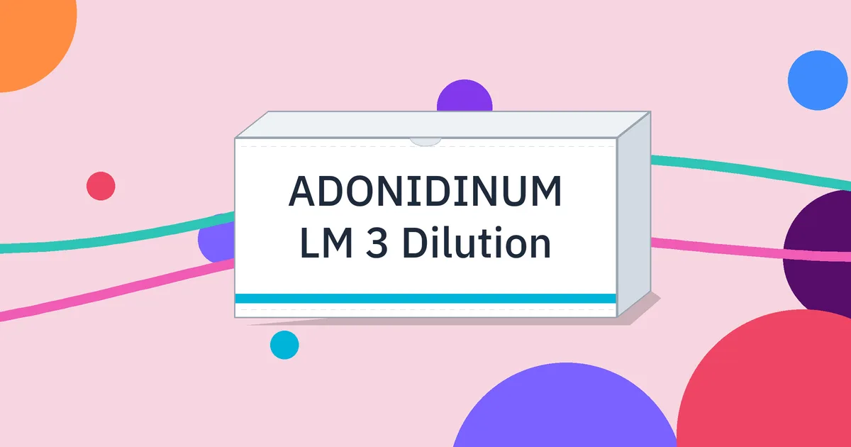 Symbolbild: Packung mit der Aufschrift ADONIDINUM LM 3 Dilution (PZN 13297102) – Verfügbarkeit und Bezug in Apotheken in Frankfurt am Main