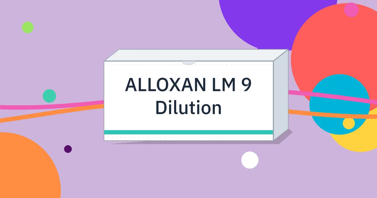Symbolbild: Packung mit der Aufschrift ALLOXAN LM 9 Dilution (PZN 13311977) – Verfügbarkeit und Bezug in Apotheken in Frankfurt am Main