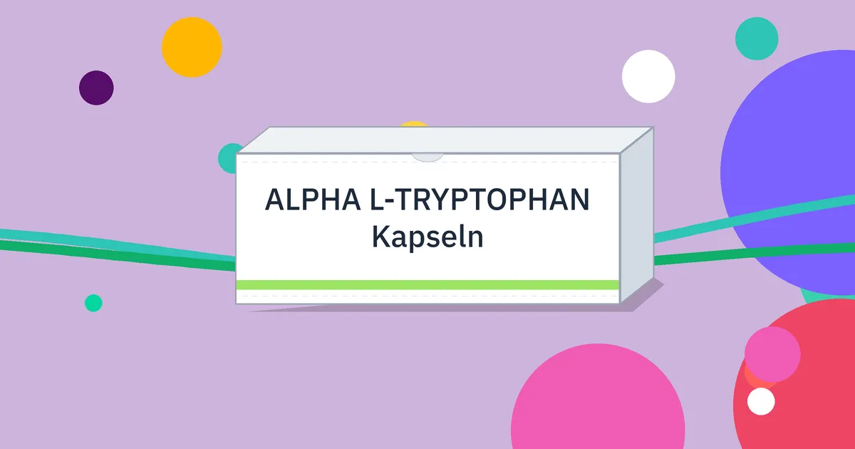 Symbolbild: Packung mit der Aufschrift ALPHA L-TRYPTOPHAN Kapseln (PZN 20097272) – Verfügbarkeit und Bezug in Apotheken in Frankfurt am Main