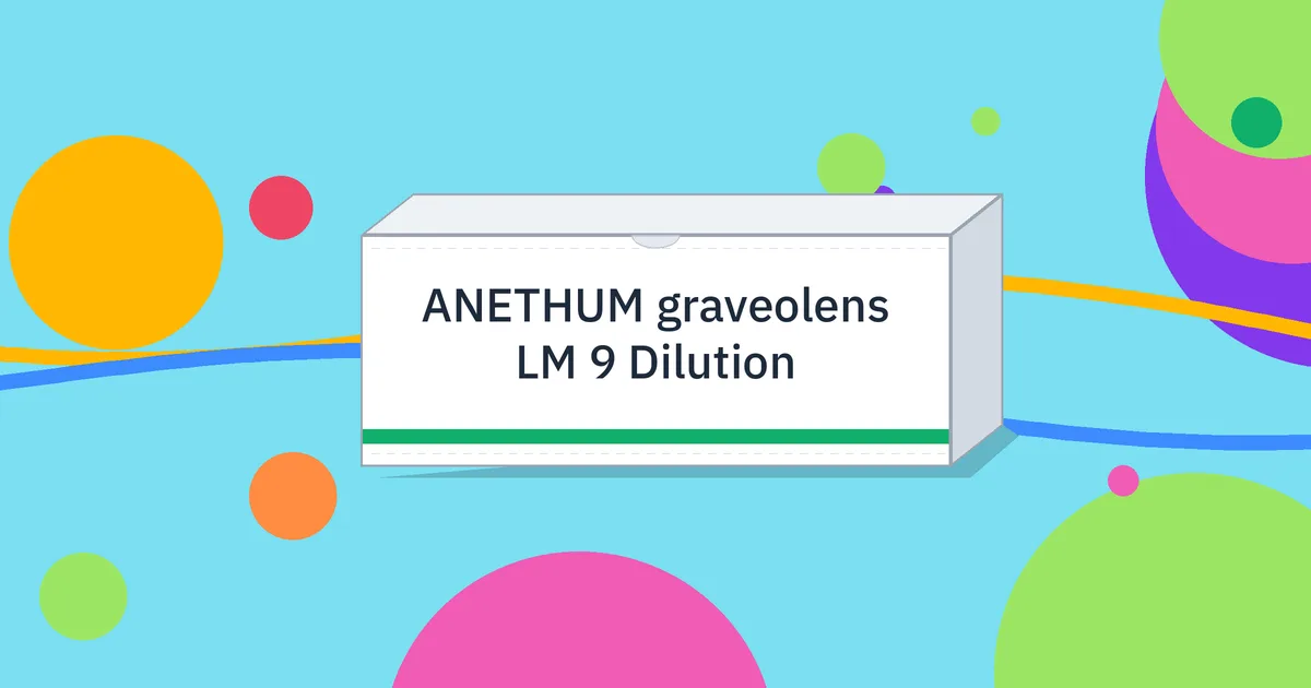 Symbolbild: Packung mit der Aufschrift ANETHUM graveolens LM 9 Dilution (PZN 16008067) – Verfügbarkeit und Bezug in Apotheken in Frankfurt am Main