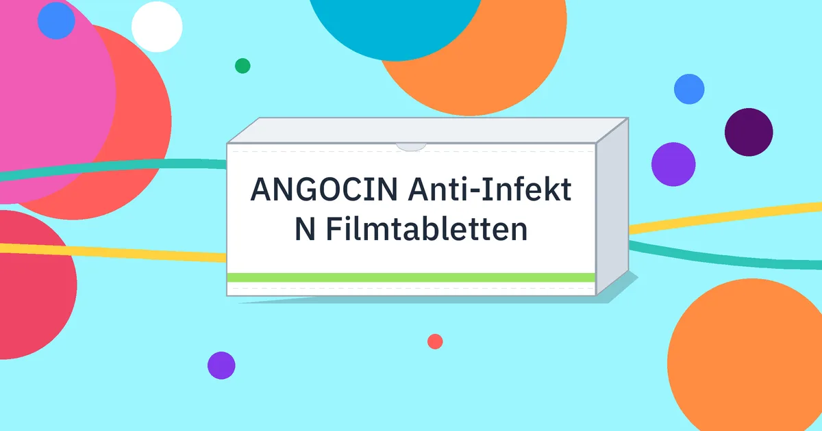 Symbolbild: Packung mit der Aufschrift ANGOCIN Anti-Infekt N Filmtabletten (PZN 20113545) – Verfügbarkeit und Bezug in Apotheken in Frankfurt am Main