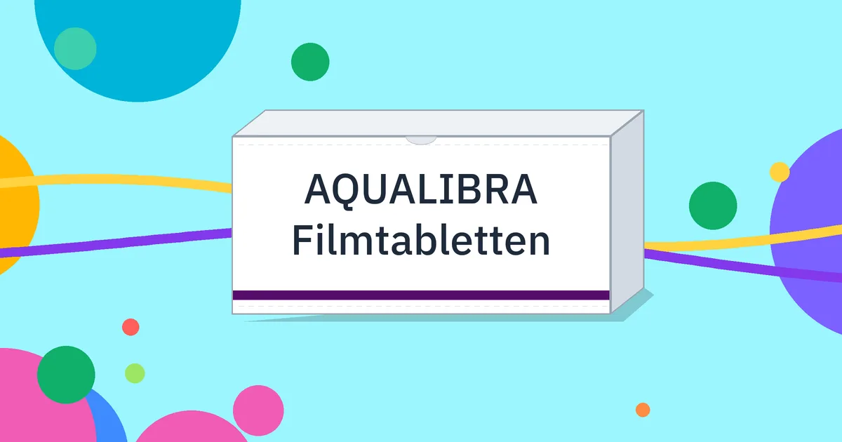 Symbolbild: Packung mit der Aufschrift AQUALIBRA Filmtabletten (PZN 00795287) – Verfügbarkeit und Bezug in Apotheken in Frankfurt am Main