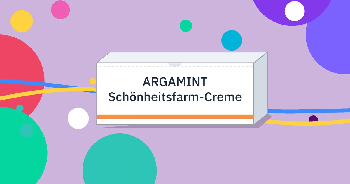 Symbolbild: Packung mit der Aufschrift ARGAMINT Schönheitsfarm-Creme (PZN 02179925) – Verfügbarkeit und Bezug in Apotheken in Frankfurt am Main