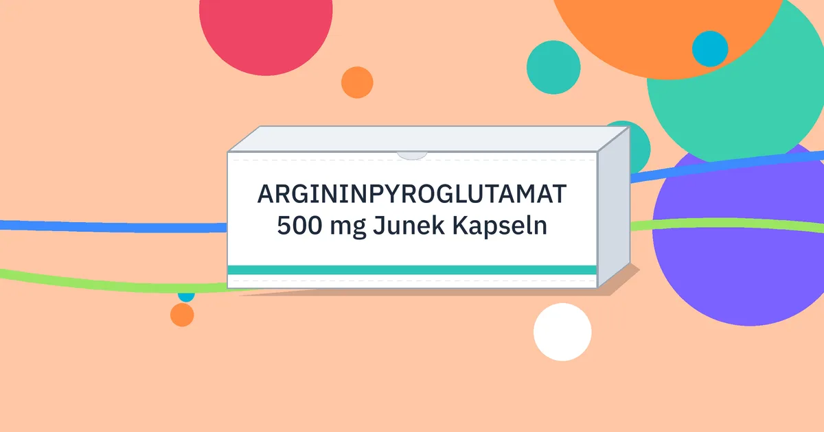 Symbolbild: Packung mit der Aufschrift ARGININPYROGLUTAMAT 500 mg Junek Kapseln (PZN 00138230) – Verfügbarkeit und Bezug in Apotheken in Frankfurt am Main