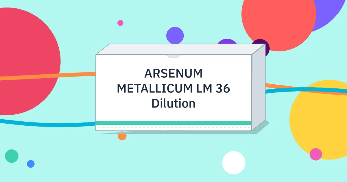 Symbolbild: Packung mit der Aufschrift ARSENUM METALLICUM LM 36 Dilution (PZN 12779566) – Verfügbarkeit und Bezug in Apotheken in Frankfurt am Main
