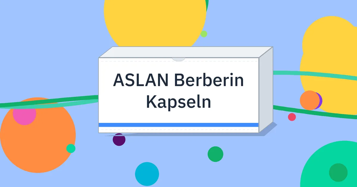 Symbolbild: Packung mit der Aufschrift ASLAN Berberin Kapseln (PZN 20796403) – Verfügbarkeit und Bezug in Apotheken in Frankfurt am Main