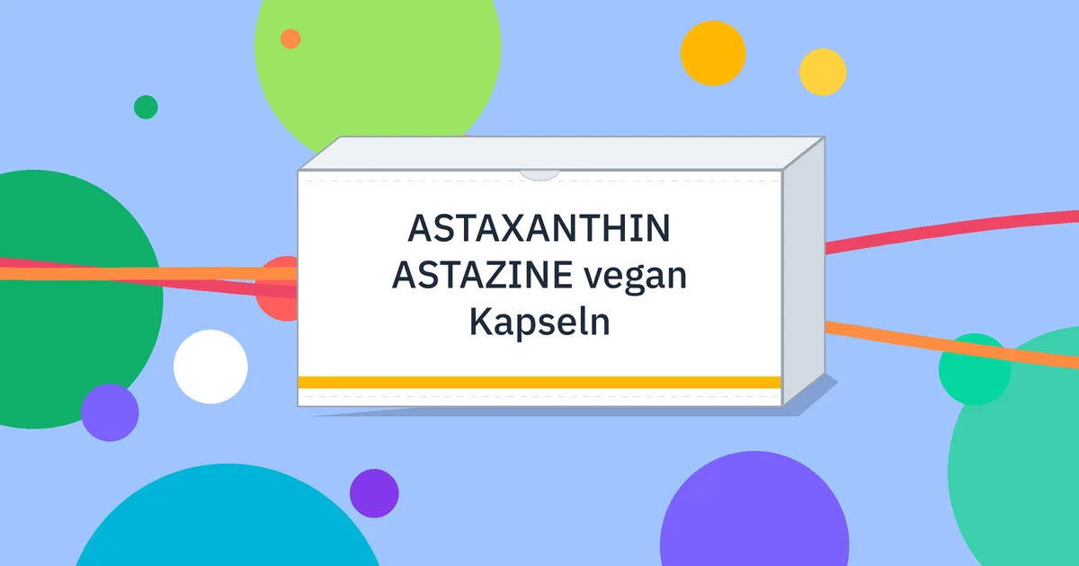Symbolbild: Packung mit der Aufschrift ASTAXANTHIN ASTAZINE vegan Kapseln (PZN 15876293) – Verfügbarkeit und Bezug in Apotheken in Frankfurt am Main
