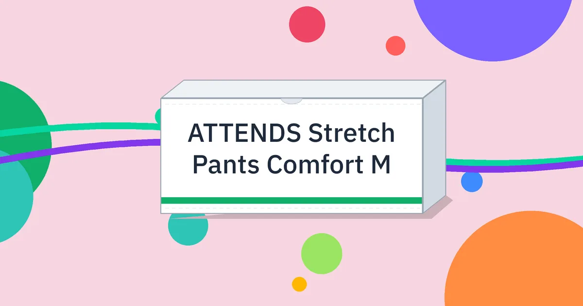Symbolbild: Packung mit der Aufschrift ATTENDS Stretch Pants Comfort M (PZN 07564415) – Verfügbarkeit und Bezug in Apotheken in Frankfurt am Main