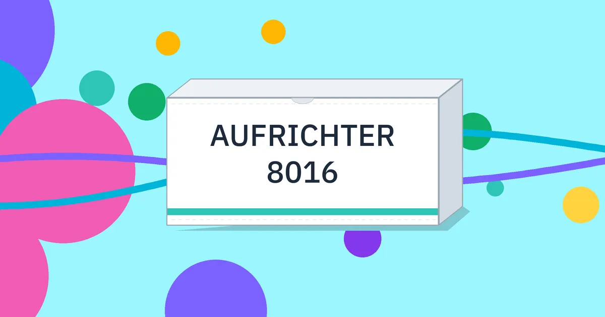 Symbolbild: Packung mit der Aufschrift AUFRICHTER 8016 (PZN 09168296) – Verfügbarkeit und Bezug in Apotheken in Frankfurt am Main