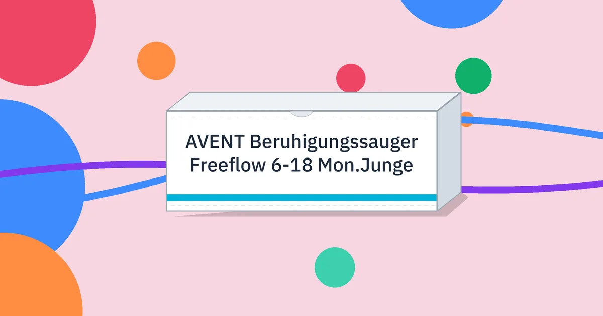 Symbolbild: Packung mit der Aufschrift AVENT Beruhigungssauger Freeflow 6-18 Mon.Junge (PZN 10754094) – Verfügbarkeit und Bezug in Apotheken in Frankfurt am Main