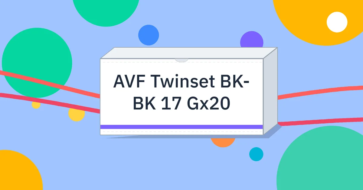 Symbolbild: Packung mit der Aufschrift AVF Twinset BK-BK 17 Gx20 (PZN 04168877) – Verfügbarkeit und Bezug in Apotheken in Frankfurt am Main