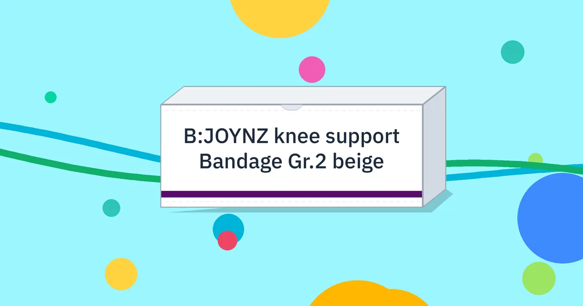 Symbolbild: Packung mit der Aufschrift B:JOYNZ knee support Bandage Gr.2 beige (PZN 20522396) – Verfügbarkeit und Bezug in Apotheken in Frankfurt am Main