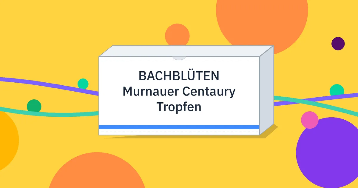Symbolbild: Packung mit der Aufschrift BACHBLÜTEN Murnauer Centaury Tropfen (PZN 07752476) – Verfügbarkeit und Bezug in Apotheken in Frankfurt am Main