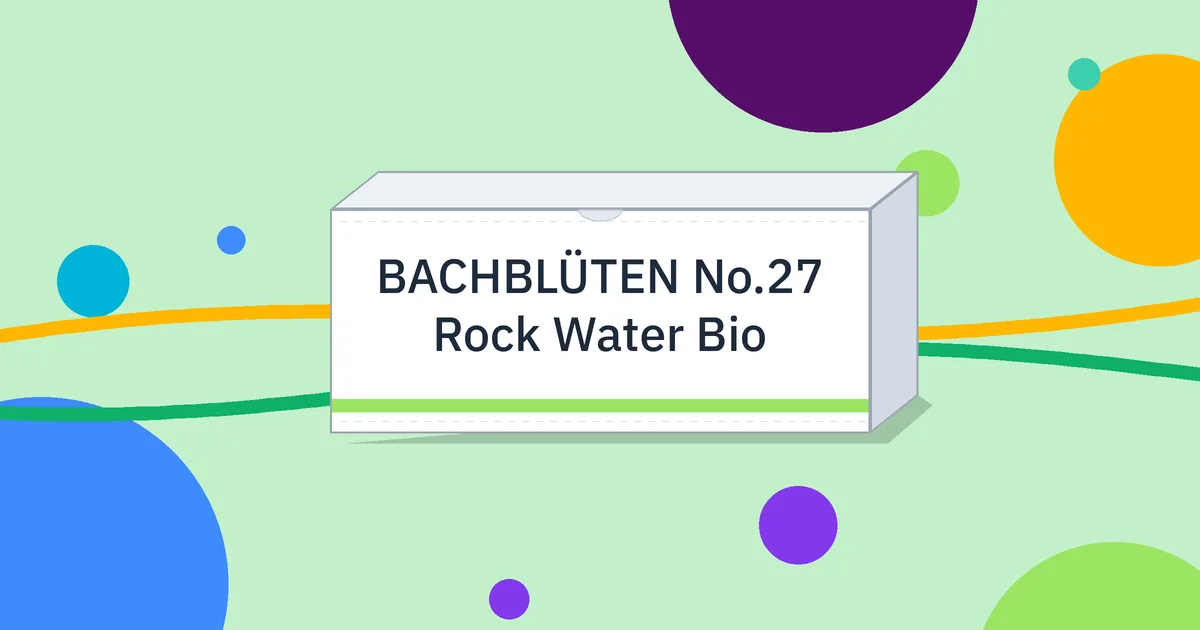 Symbolbild: Packung mit der Aufschrift BACHBLÜTEN No.27 Rock Water Bio (PZN 10310776) – Verfügbarkeit und Bezug in Apotheken in Frankfurt am Main