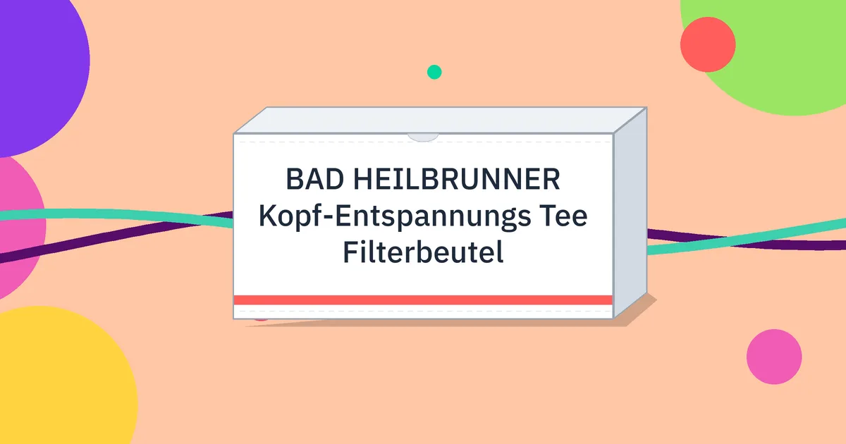 Symbolbild: Packung mit der Aufschrift BAD HEILBRUNNER Kopf-Entspannungs Tee Filterbeutel (PZN 16869088) – Verfügbarkeit und Bezug in Apotheken in Frankfurt am Main