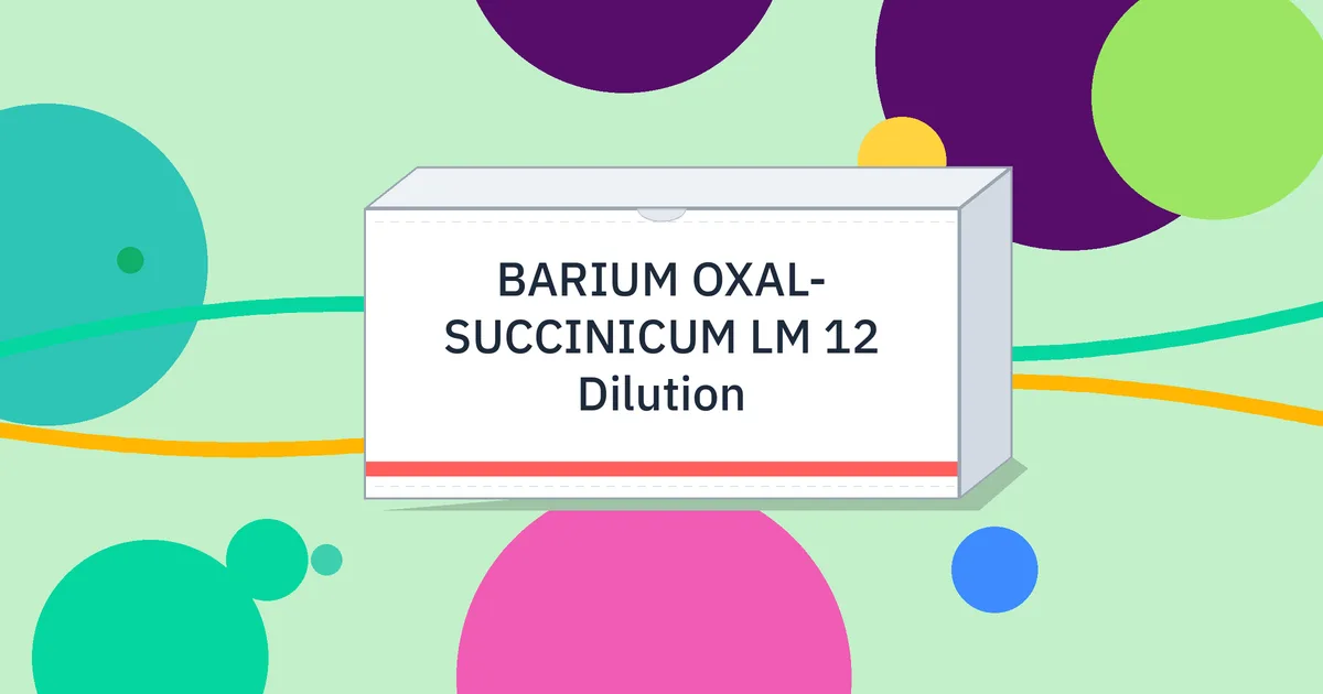 Symbolbild: Packung mit der Aufschrift BARIUM OXAL-SUCCINICUM LM 12 Dilution (PZN 13378438) – Verfügbarkeit und Bezug in Apotheken in Frankfurt am Main