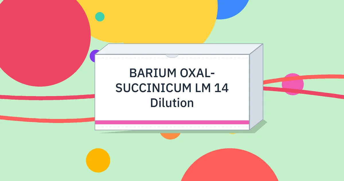 Symbolbild: Packung mit der Aufschrift BARIUM OXAL-SUCCINICUM LM 14 Dilution (PZN 13378473) – Verfügbarkeit und Bezug in Apotheken in Frankfurt am Main