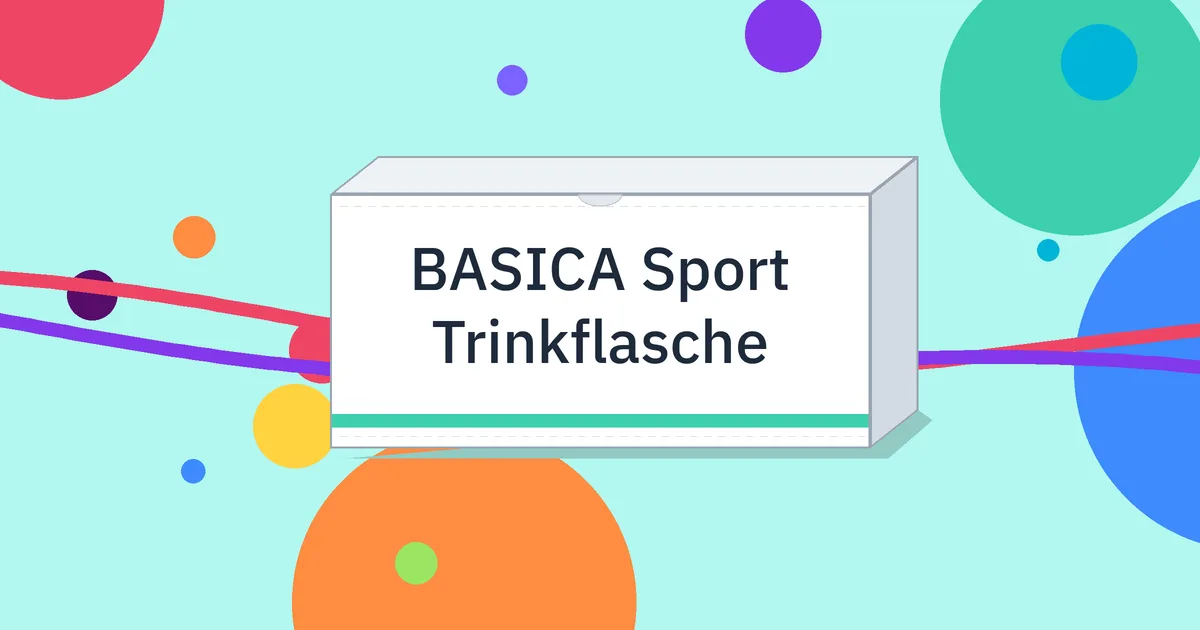 Symbolbild: Packung mit der Aufschrift BASICA Sport Trinkflasche (PZN 08655410) – Verfügbarkeit und Bezug in Apotheken in Frankfurt am Main