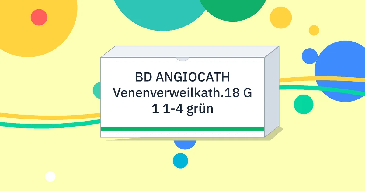 Symbolbild: Packung mit der Aufschrift BD ANGIOCATH Venenverweilkath.18 G 1 1-4 grün (PZN 04083336) – Verfügbarkeit und Bezug in Apotheken in Frankfurt am Main
