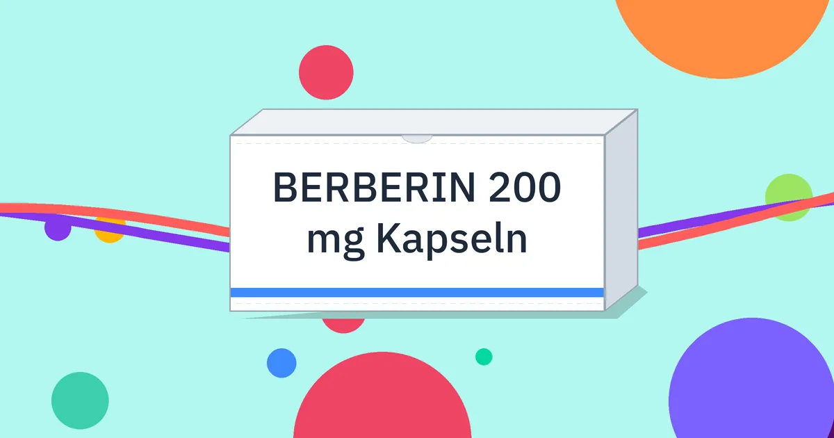 Symbolbild: Packung mit der Aufschrift BERBERIN 200 mg Kapseln (PZN 19555002) – Verfügbarkeit und Bezug in Apotheken in Frankfurt am Main