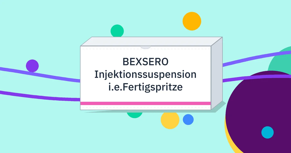 Symbolbild: Packung mit der Aufschrift BEXSERO Injektionssuspension i.e.Fertigspritze (PZN 19300408) – Verfügbarkeit und Bezug in Apotheken in Frankfurt am Main