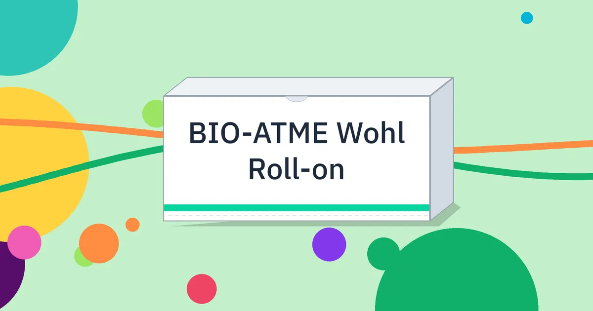 Symbolbild: Packung mit der Aufschrift BIO-ATME Wohl Roll-on (PZN 18881538) – Verfügbarkeit und Bezug in Apotheken in Frankfurt am Main