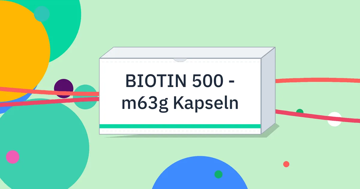 Symbolbild: Packung mit der Aufschrift BIOTIN 500 -m63g Kapseln (PZN 17190743) – Verfügbarkeit und Bezug in Apotheken in Frankfurt am Main