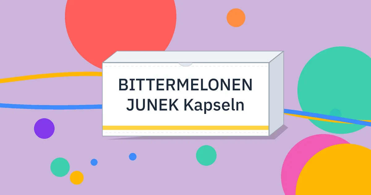Symbolbild: Packung mit der Aufschrift BITTERMELONEN JUNEK Kapseln (PZN 00136604) – Verfügbarkeit und Bezug in Apotheken in Frankfurt am Main
