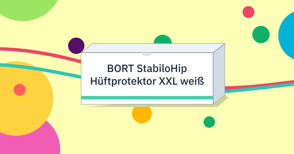Symbolbild: Packung mit der Aufschrift BORT StabiloHip Hüftprotektor XXL weiß (PZN 05563794) – Verfügbarkeit und Bezug in Apotheken in Frankfurt am Main