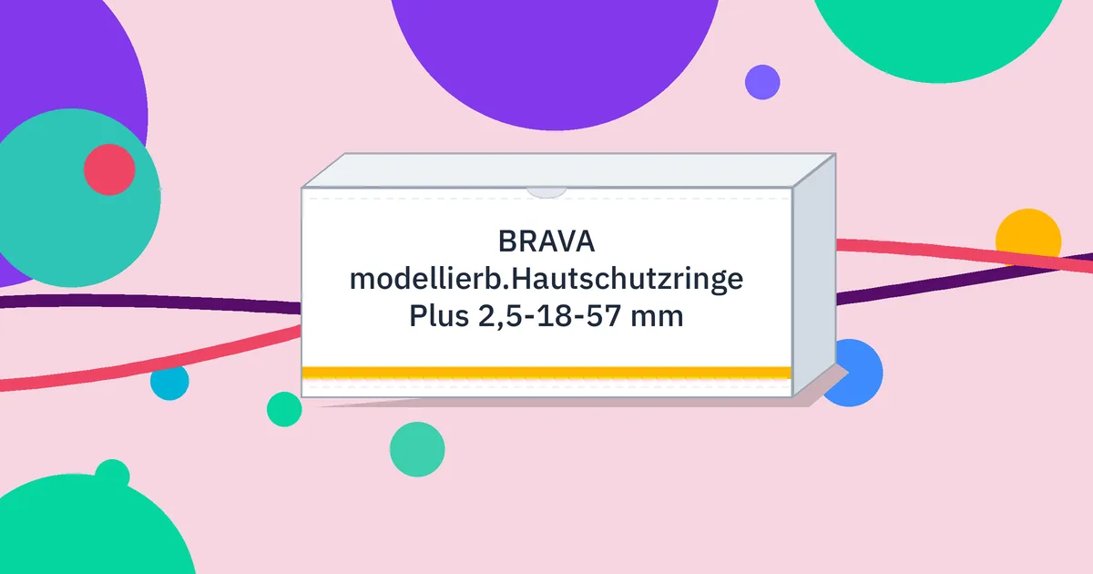 Symbolbild: Packung mit der Aufschrift BRAVA modellierb.Hautschutzringe Plus 2,5-18-57 mm (PZN 15404016) – Verfügbarkeit und Bezug in Apotheken in Frankfurt am Main