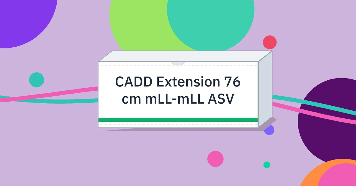 Symbolbild: Packung mit der Aufschrift CADD Extension 76 cm mLL-mLL ASV (PZN 16803942) – Verfügbarkeit und Bezug in Apotheken in Frankfurt am Main