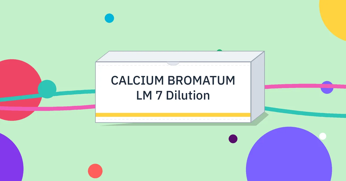 Symbolbild: Packung mit der Aufschrift CALCIUM BROMATUM LM 7 Dilution (PZN 13407826) – Verfügbarkeit und Bezug in Apotheken in Frankfurt am Main