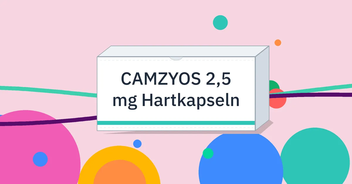 Symbolbild: Packung mit der Aufschrift CAMZYOS 2,5 mg Hartkapseln (PZN 18030326) – Verfügbarkeit und Bezug in Apotheken in Frankfurt am Main