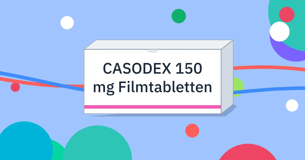 Symbolbild: Packung mit der Aufschrift CASODEX 150 mg Filmtabletten (PZN 05968166) – Verfügbarkeit und Bezug in Apotheken in Frankfurt am Main