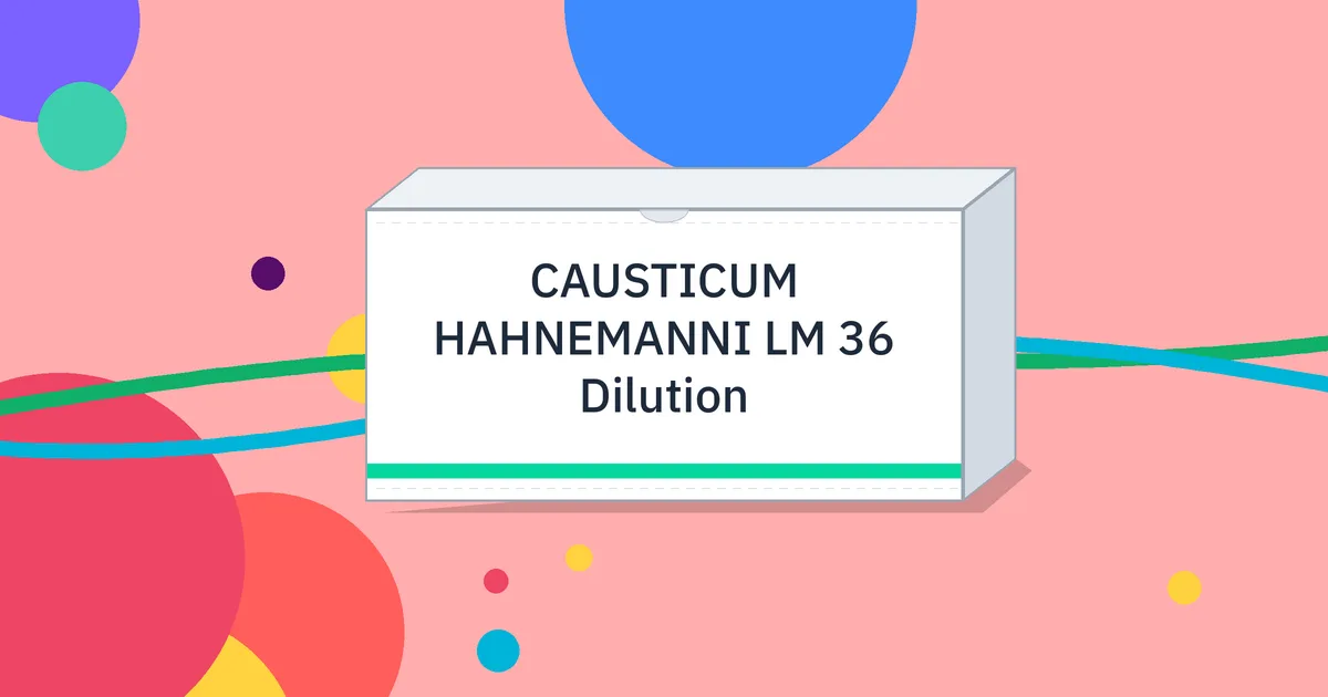 Symbolbild: Packung mit der Aufschrift CAUSTICUM HAHNEMANNI LM 36 Dilution (PZN 12811838) – Verfügbarkeit und Bezug in Apotheken in Frankfurt am Main