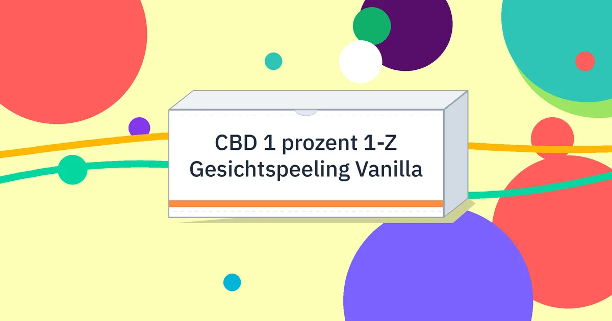 Symbolbild: Packung mit der Aufschrift CBD 1 prozent 1-Z Gesichtspeeling Vanilla (PZN 18731520) – Verfügbarkeit und Bezug in Apotheken in Frankfurt am Main
