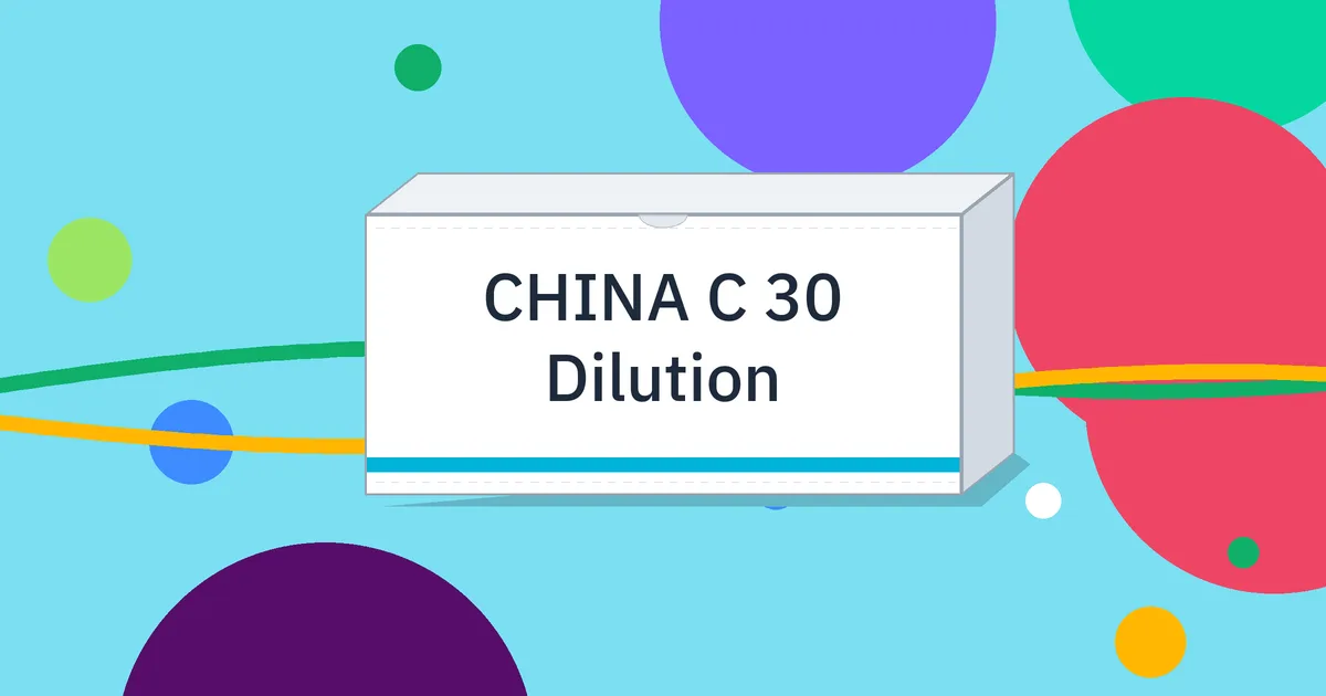 Symbolbild: Packung mit der Aufschrift CHINA C 30 Dilution (PZN 07164561) – Verfügbarkeit und Bezug in Apotheken in Frankfurt am Main