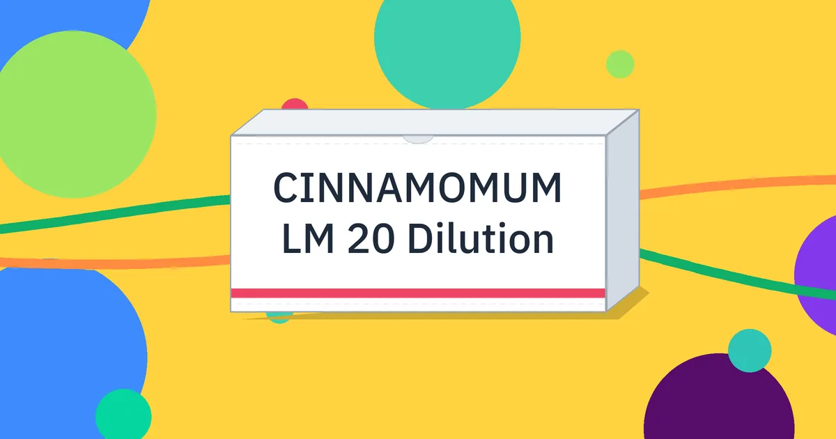 Symbolbild: Packung mit der Aufschrift CINNAMOMUM LM 20 Dilution (PZN 12820932) – Verfügbarkeit und Bezug in Apotheken in Frankfurt am Main