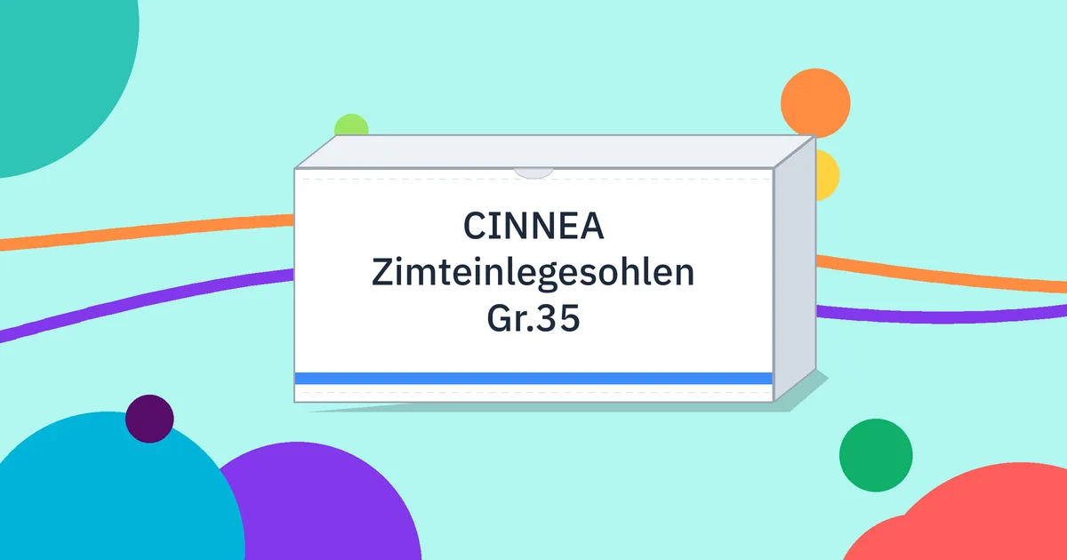 Symbolbild: Packung mit der Aufschrift CINNEA Zimteinlegesohlen Gr.35 (PZN 01909474) – Verfügbarkeit und Bezug in Apotheken in Frankfurt am Main