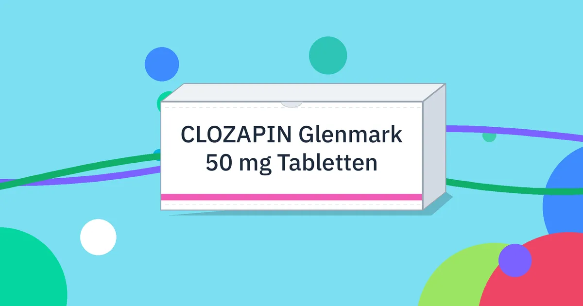 Symbolbild: Packung mit der Aufschrift CLOZAPIN Glenmark 50 mg Tabletten (PZN 11532438) – Verfügbarkeit und Bezug in Apotheken in Frankfurt am Main