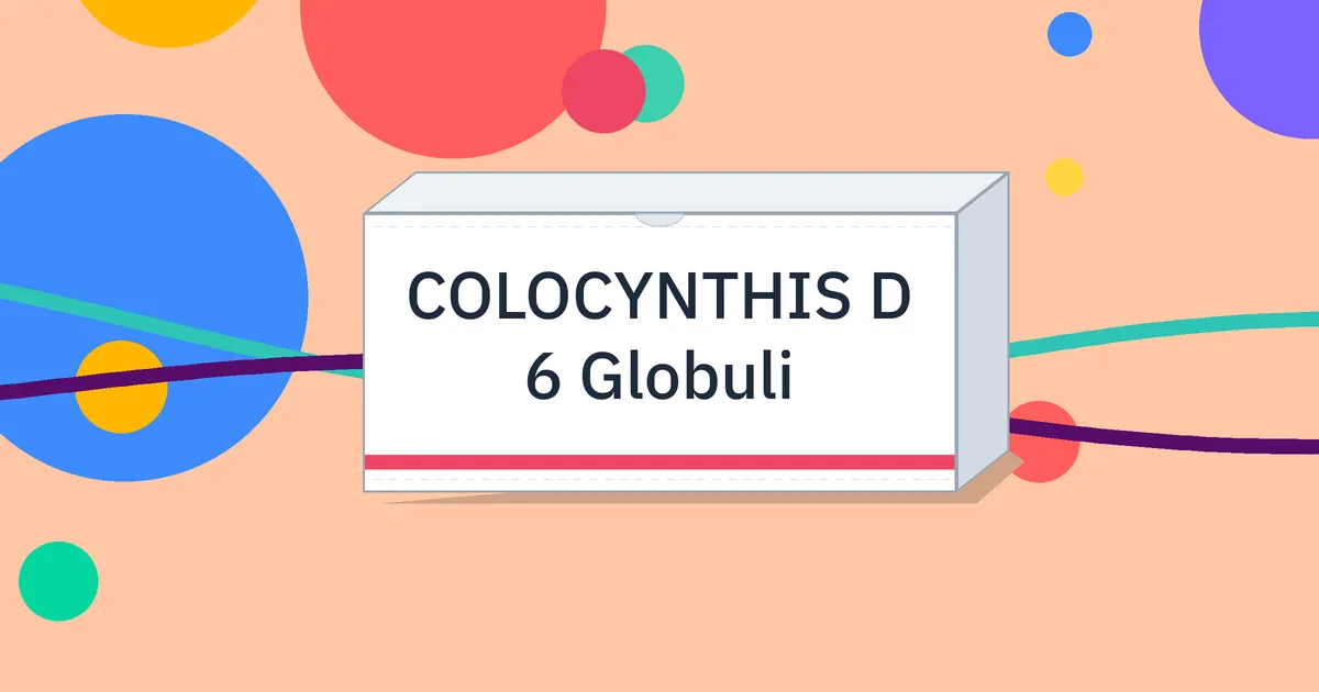 Symbolbild: Packung mit der Aufschrift COLOCYNTHIS D 6 Globuli (PZN 01767399) – Verfügbarkeit und Bezug in Apotheken in Frankfurt am Main