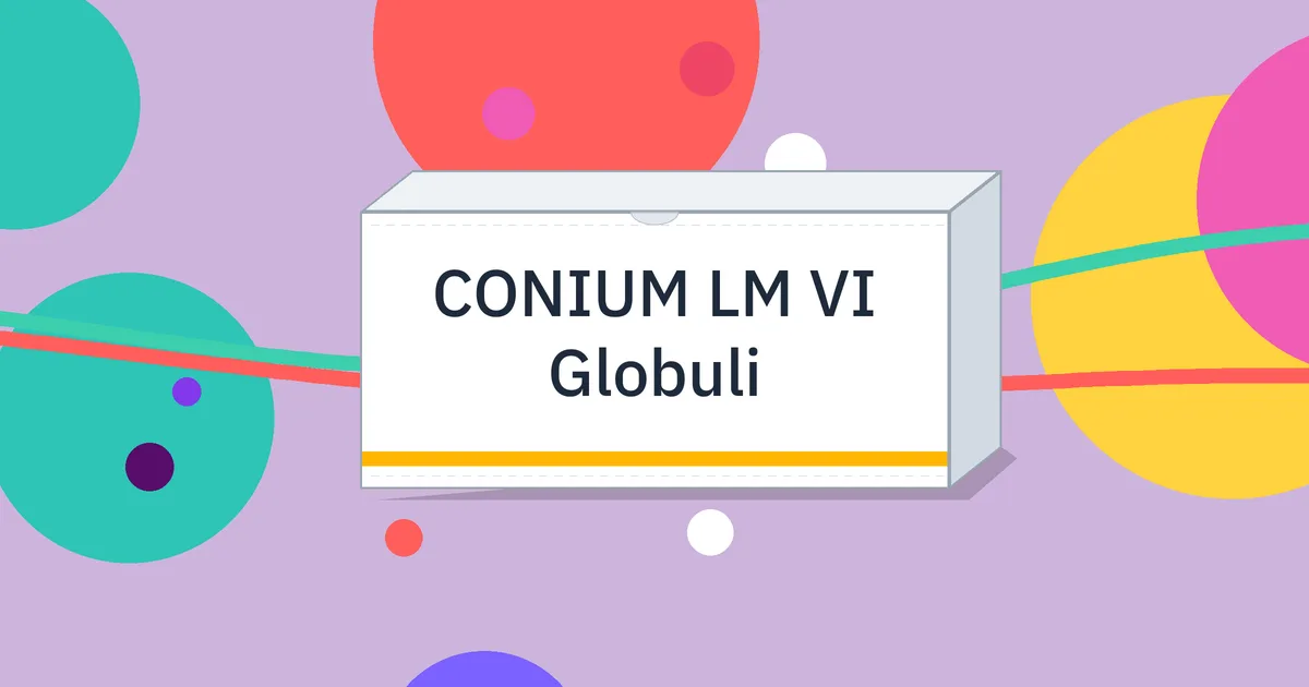 Symbolbild: Packung mit der Aufschrift CONIUM LM VI Globuli (PZN 02659128) – Verfügbarkeit und Bezug in Apotheken in Frankfurt am Main