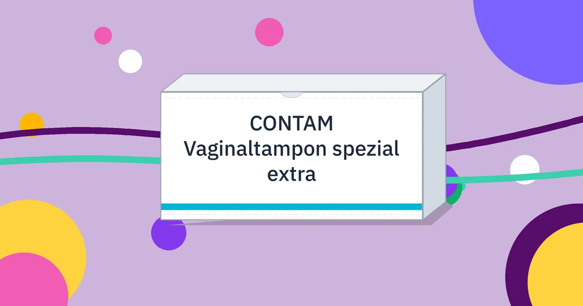 Symbolbild: Packung mit der Aufschrift CONTAM Vaginaltampon spezial extra (PZN 02450606) – Verfügbarkeit und Bezug in Apotheken in Frankfurt am Main