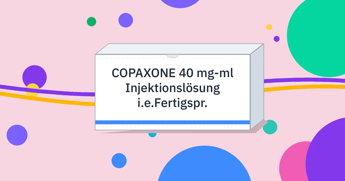 Symbolbild: Packung mit der Aufschrift COPAXONE 40 mg-ml Injektionslösung i.e.Fertigspr. (PZN 11013299) – Verfügbarkeit und Bezug in Apotheken in Frankfurt am Main